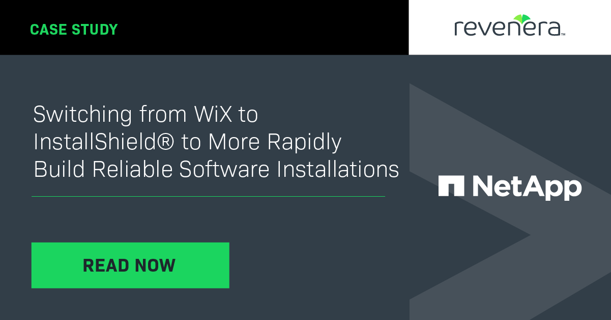 NetApp switches from WiX to InstallShield®